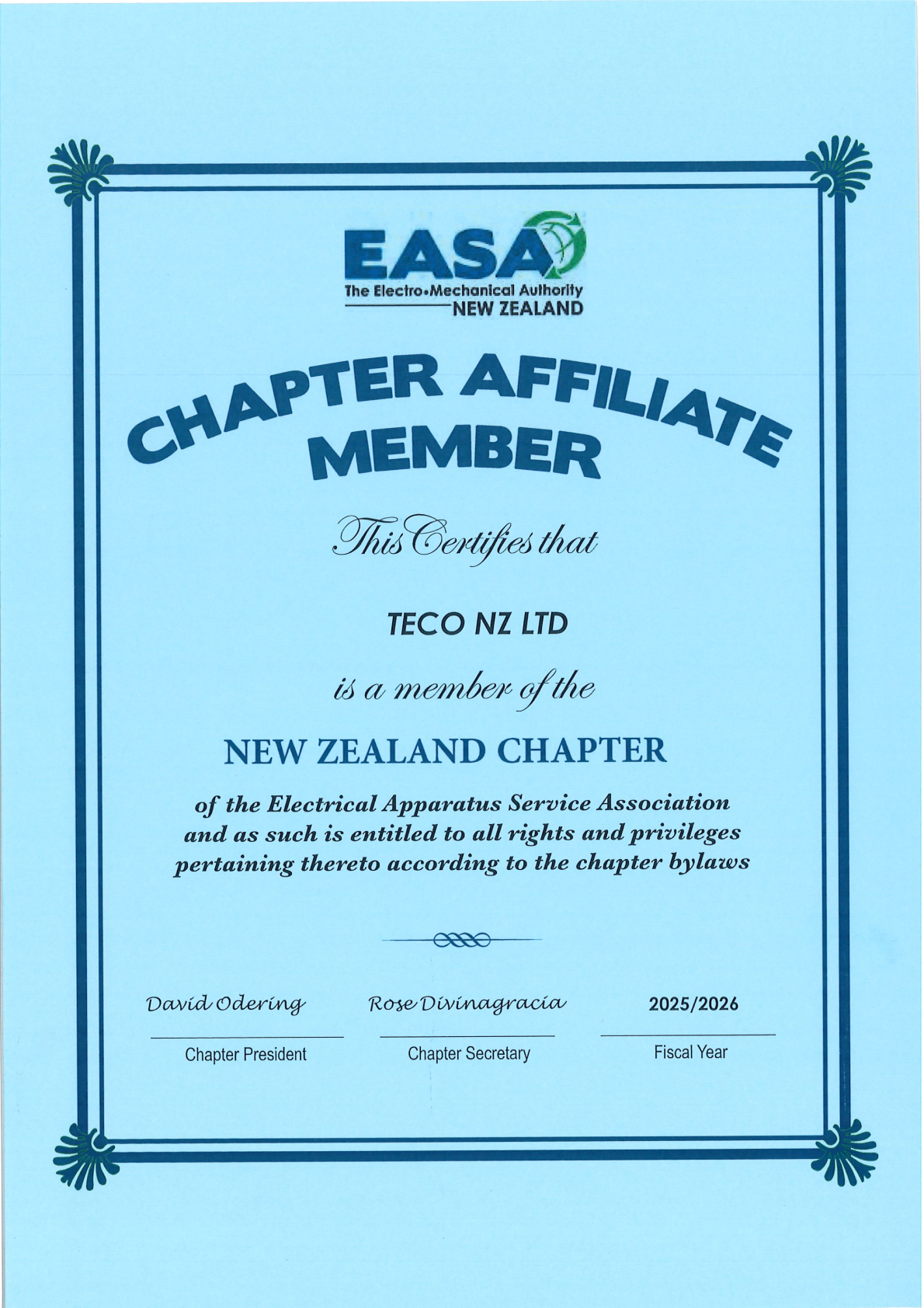 TECO is a proud member of the EASA (Electrical Apparatus Service ...